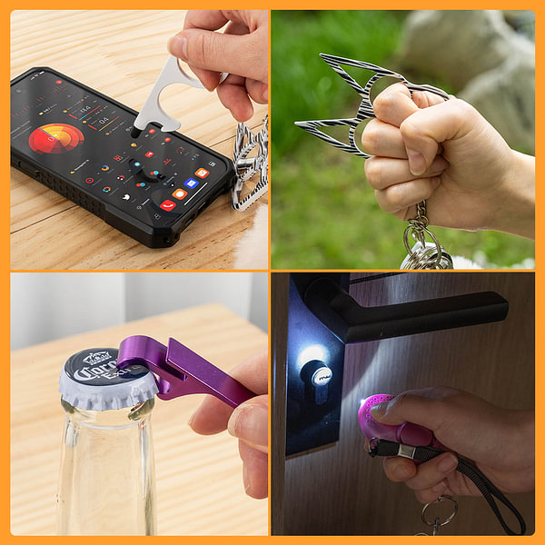 Custom Safety Defense 10 in 1Keychain Set for Women - CALLIE