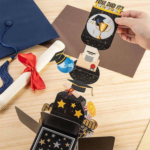 Personalized Handmade 3D Graduation Pop Up Box Card with Money Envelope ...