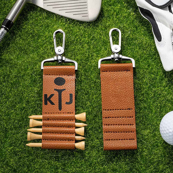 Personalized Monogram Golf Bag Tag Tee Holder with 5 Tees Golf ...