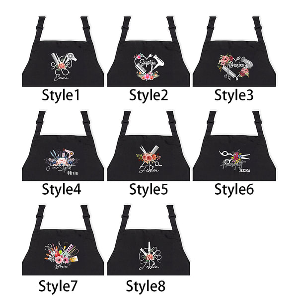 Personalized Embroidered Flower Hair Cut Tool Design Waterproof Salon ...