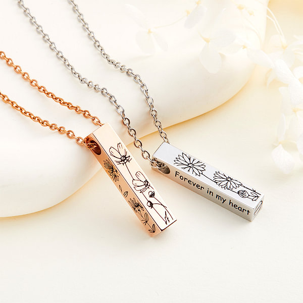 Cremation urn bar necklace store