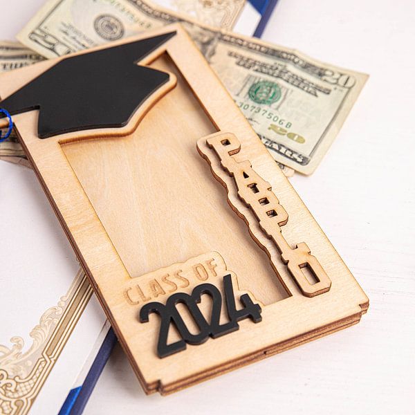 Personalized Multicolor Engraved Name Tassel Grad Cap Wooden Money ...