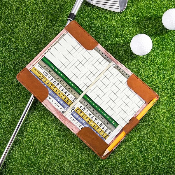 Personalized Pocket Leather Golf Scorecard Yardage Book Holder with ...