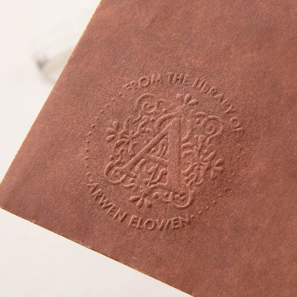Custom Gothic Monogram Book Embosser with Initial - CALLIE