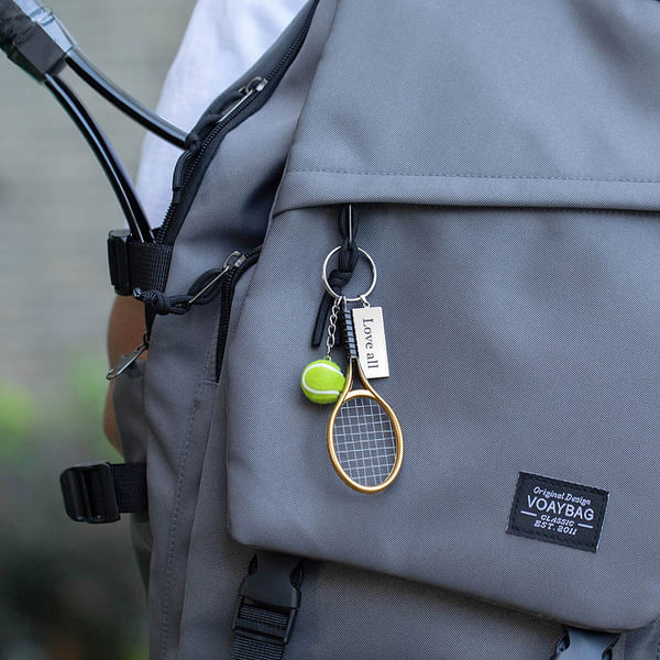 Personalized Engraved Tennis Keychain - CALLIE