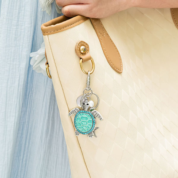 Personalized Sea Turtle Starfish Ocean Theme Keychain Bag Charm with ...
