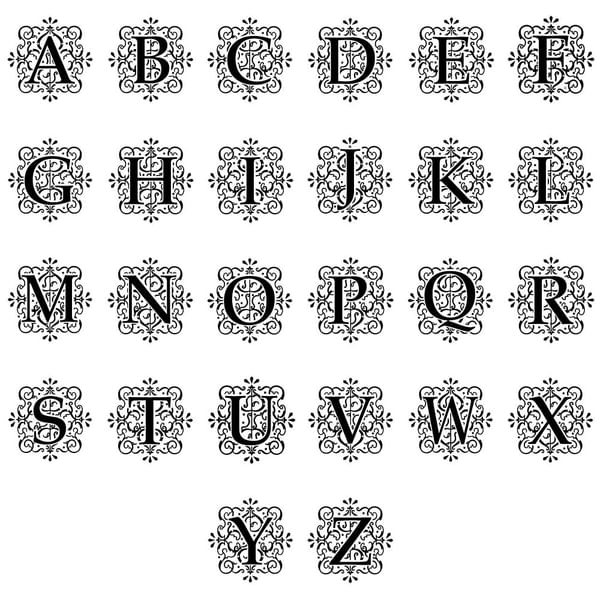 Custom Gothic Monogram Book Embosser with Initial - CALLIE