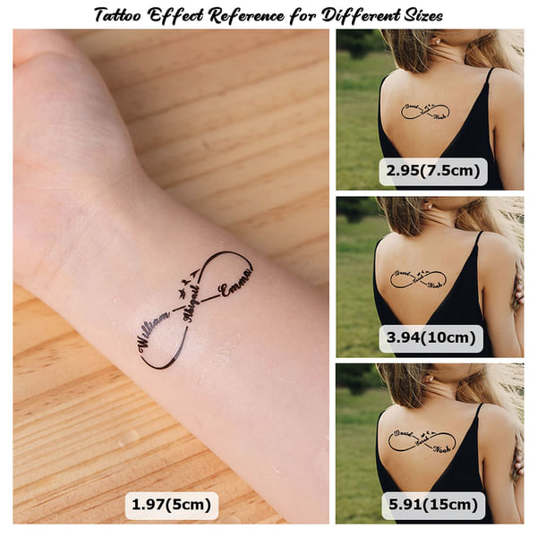 Personalized Waterproof Non-toxicity Infinity Symbol Names Set of 3 ...