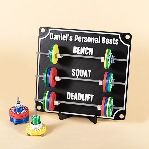 Personalized Removable Mini Barbells Weightlifting Tracking Board with ...