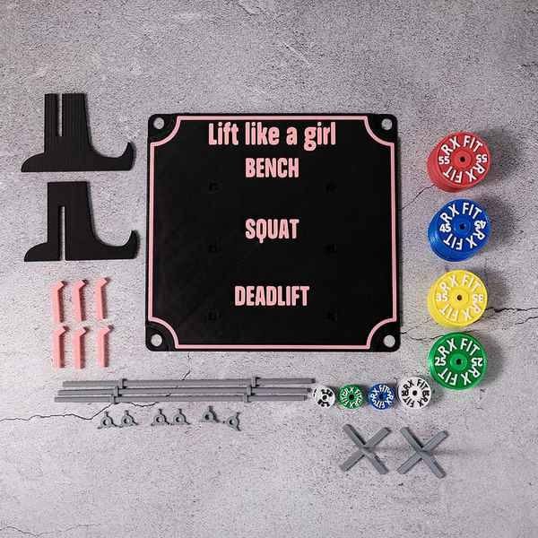 Personalized Removable Mini Barbells Weightlifting Tracking Board with ...