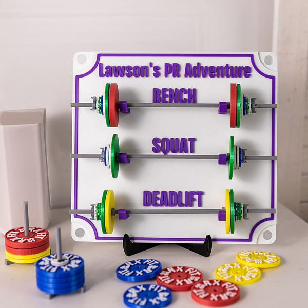 Personalized Removable Mini Barbells Weightlifting Tracking Board with ...