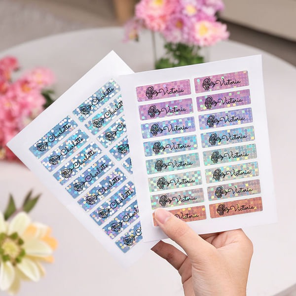 Personalized Colorful Laser Sequin Birth Flower Waterproof Name ...
