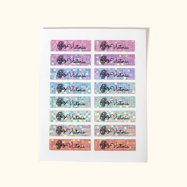 Personalized Colorful Laser Sequin Birth Flower Waterproof Name ...