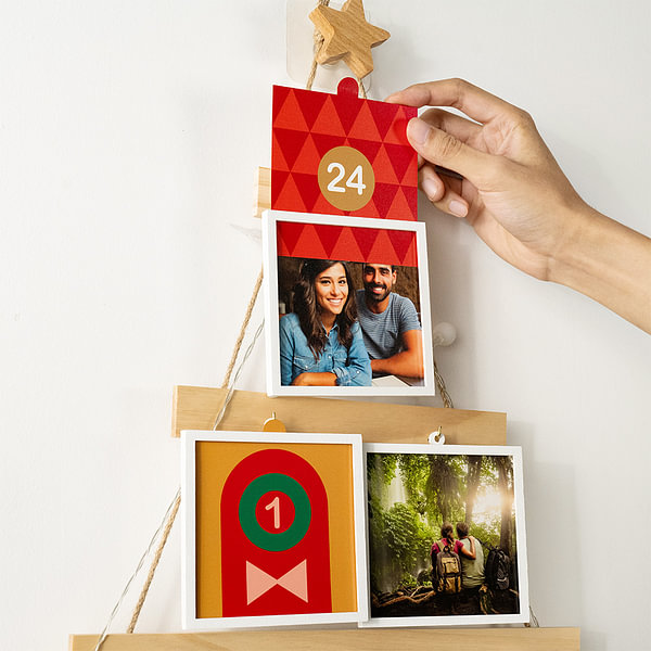 Personalized Pull-out 24 Photos Christmas Tree Shape Advent Calendar ...