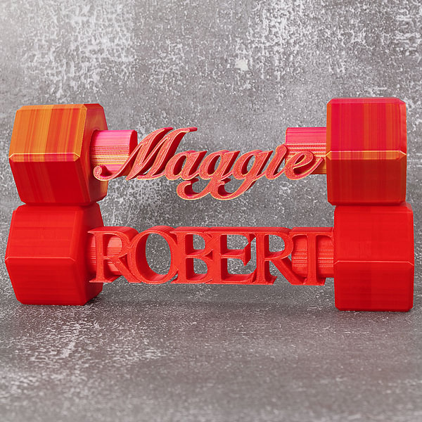 Personalized Multicolor 3D Printing Name Dumbbell Home Office Decor ...