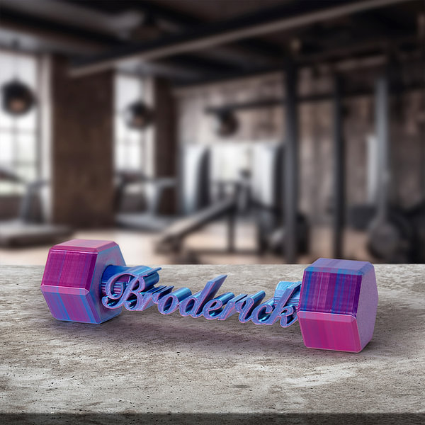 Personalized Multicolor 3D Printing Name Dumbbell Home Office Decor ...