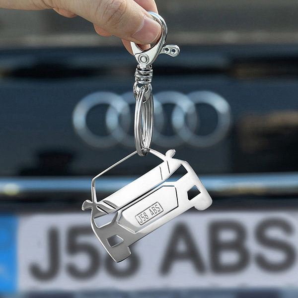 Personalized Car Keychain In Any Model with Number Plate Info Birthday ...