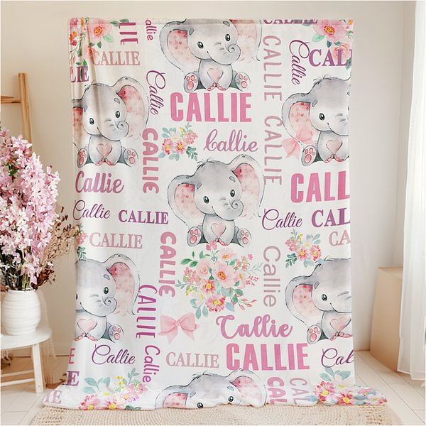 Baby girl elephant blanket store