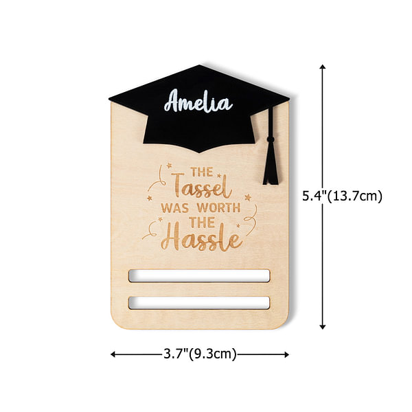 Personalized Birch Acrylic Academic Hat Money Holder with Engraved Name ...
