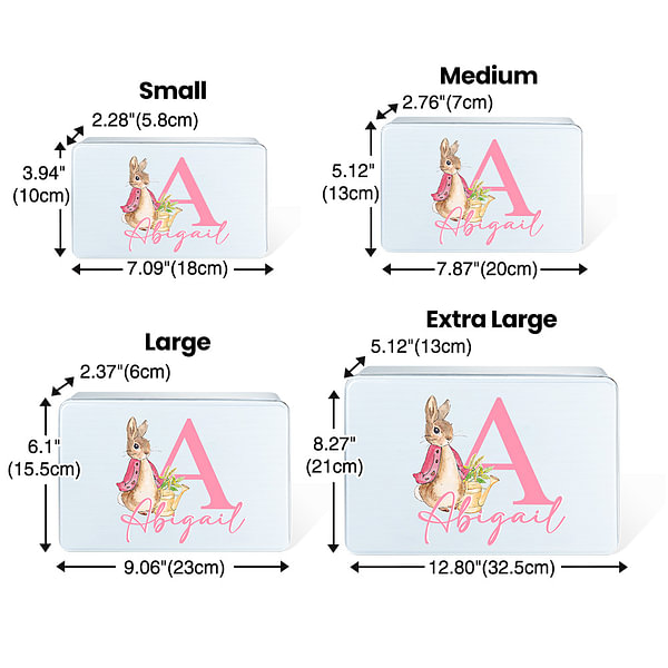 Personalized Cute Cartoon Peter Rabbit Food-grade Metal Biscuit Tin Box ...