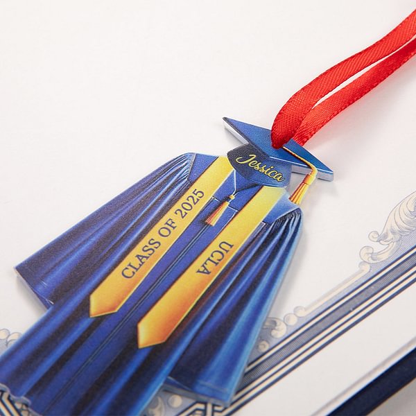 Personalized Graduation Gown Shape Ribbon Acrylic Ornament with Name ...