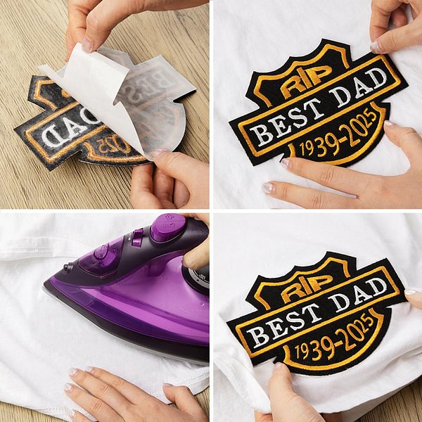 Personalized Embroidered Memorial Shield Patch with Name and Year for ...