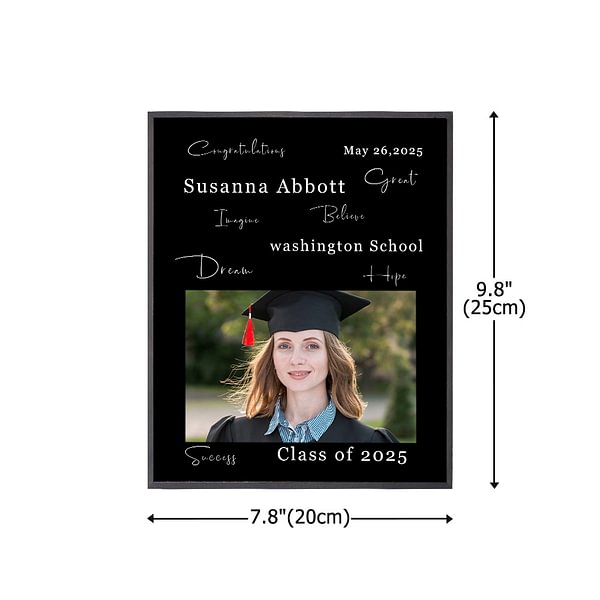 Personalized Congratulation Graduation Photo Frame with Photo and Name ...