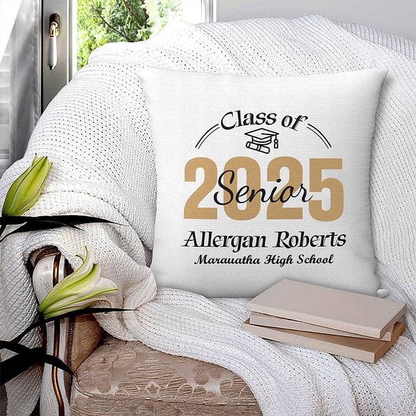 Personalized Class of 2025 Senior Pride Graduation Throw Pillow Cover ...