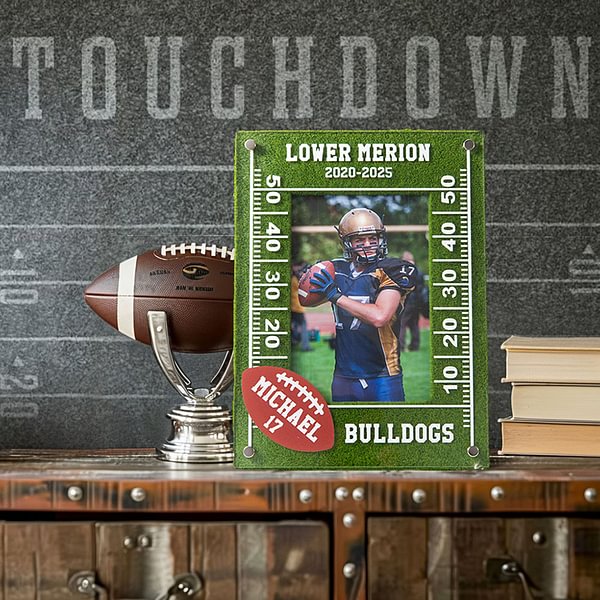Personalized Football Player Photo Frame with Name and Text Graduation ...