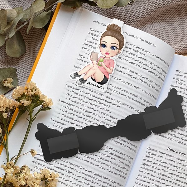 Personalized Cartoon Character Magnetic Bookmark Clip with Name Reading ...