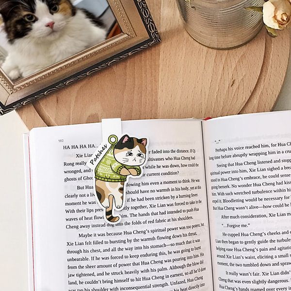 Personalised Fancy Cat Magnetic Bookmark Clip with Name Funny Birthday ...