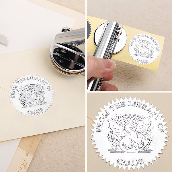 Custom Book Embosser | Personal /Library Stamp