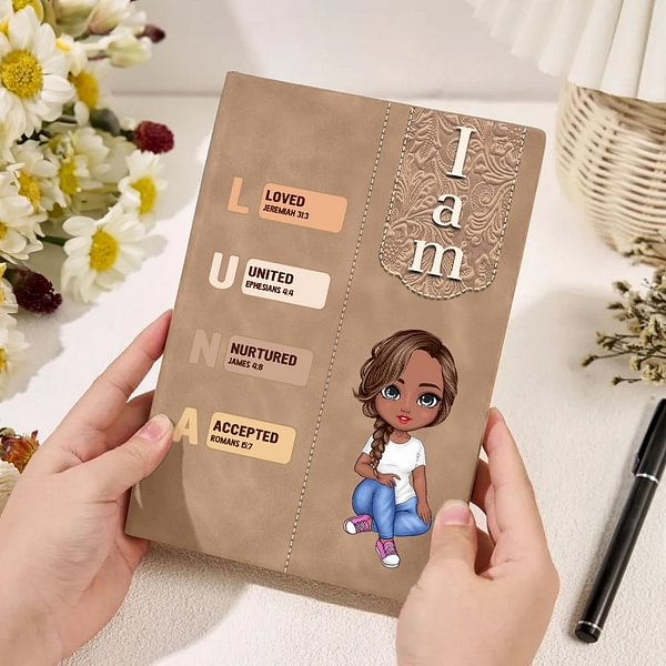Personalized Retro Bible Verse Cartoon Character A5 Notebook with 100 ...