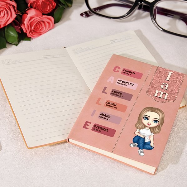 Personalized Retro Bible Verse Cartoon Character A5 Notebook with 100 ...