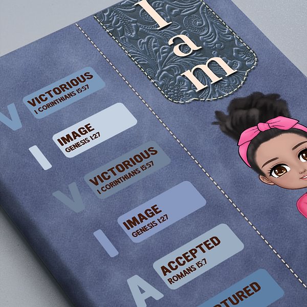 Personalized Retro Bible Verse Cartoon Character A5 Notebook with 100 ...