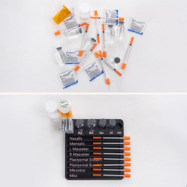 Personalized Marking Multi-groove Syringe Organizer Tray Portable ...