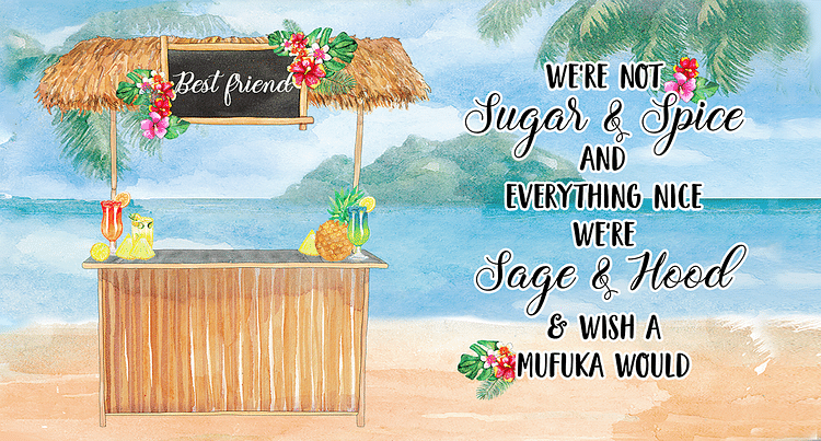 Personalized 20oz Tumbler with Beach Bar Travel We're Not Sugar And ...